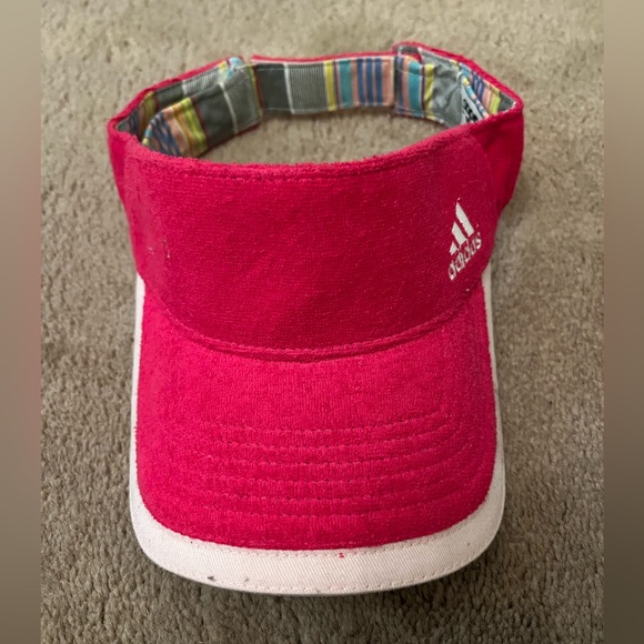 adidas | Accessories | Adidas Red Visor Hat | Poshmark